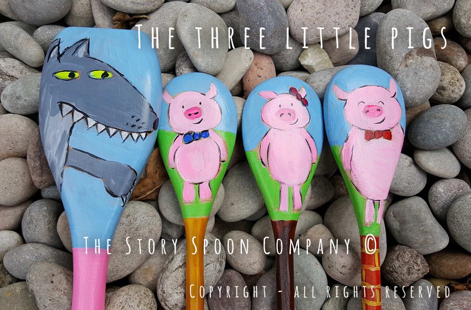 Story Spoons. the Three Little Pigs. Wooden Toy. Fairytale. - Etsy UK