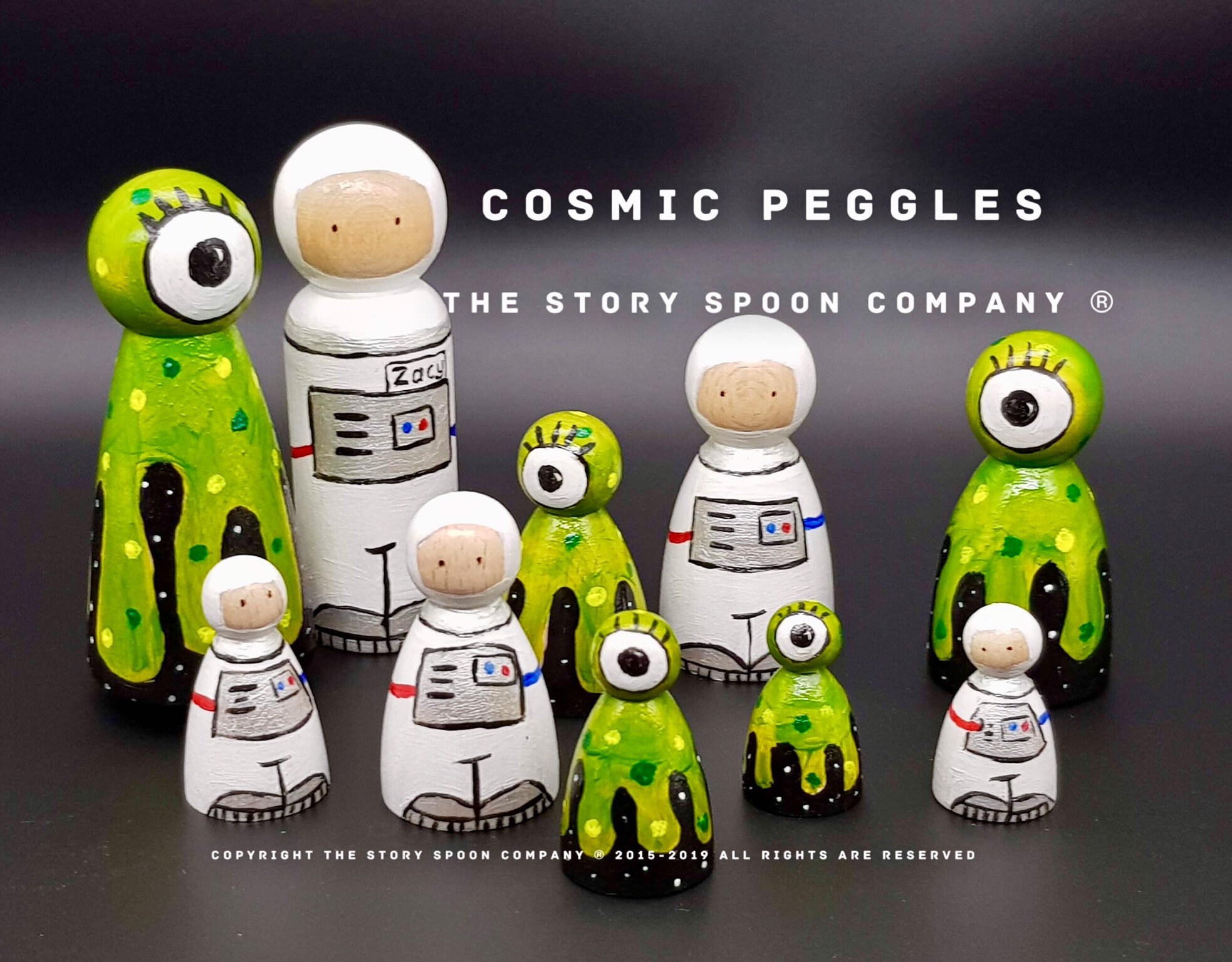 Cosmic Peggles. Astronaut. Alien. Cosmonaut. Peg Doll. Wooden - Etsy UK
