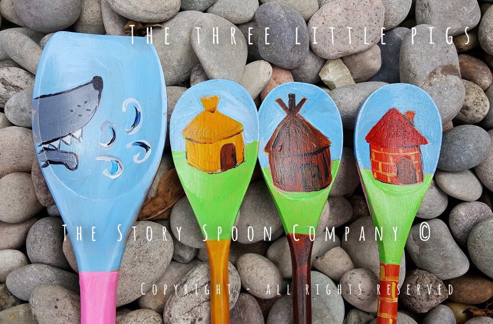 Story Spoons. the Three Little Pigs. Wooden Toy. Fairytale. | Etsy