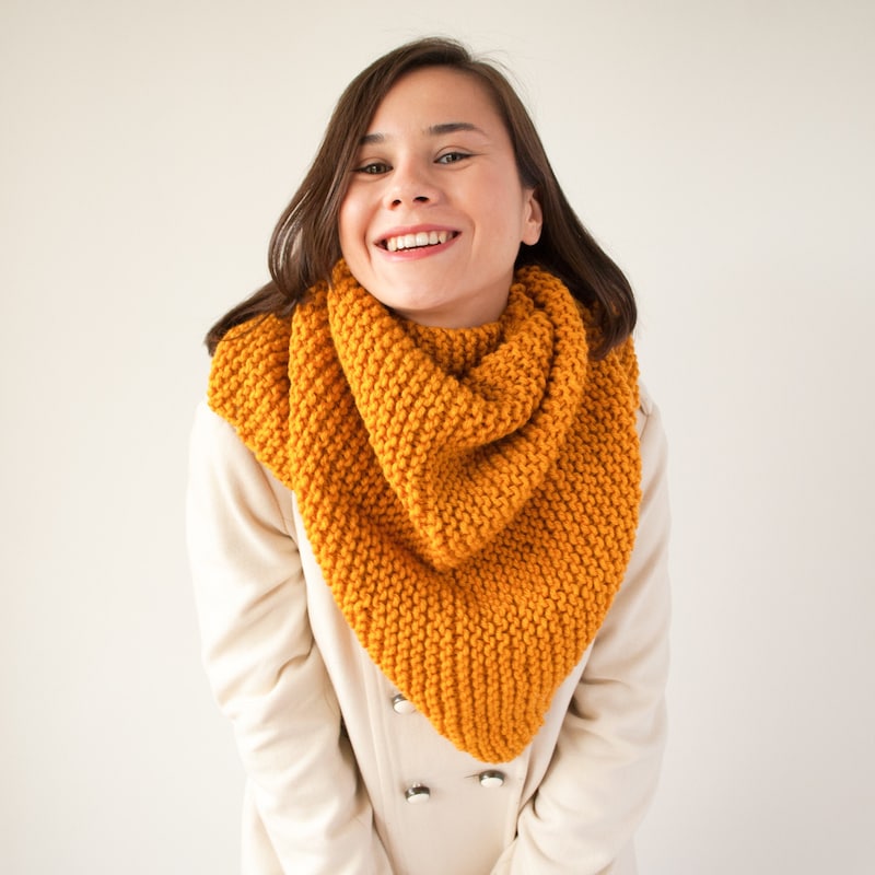 Hand Knitted Scarf - Etsy