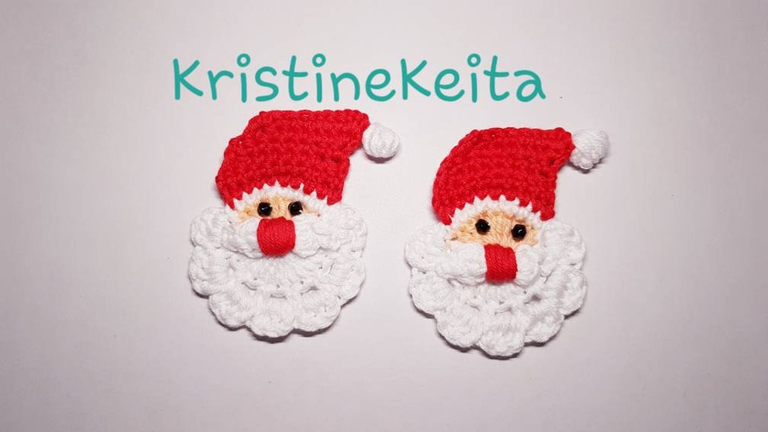 Crochet Santa,christmas Father Appliques,santa Embellishment,santa ...