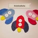 Rocket Applique,crochet Rocket Applique,rocket Motif,embellishment ...