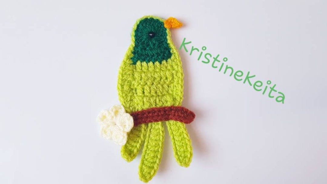 Crochet Parrot Applique,parrot Applique,large Parrot Embellishment ...