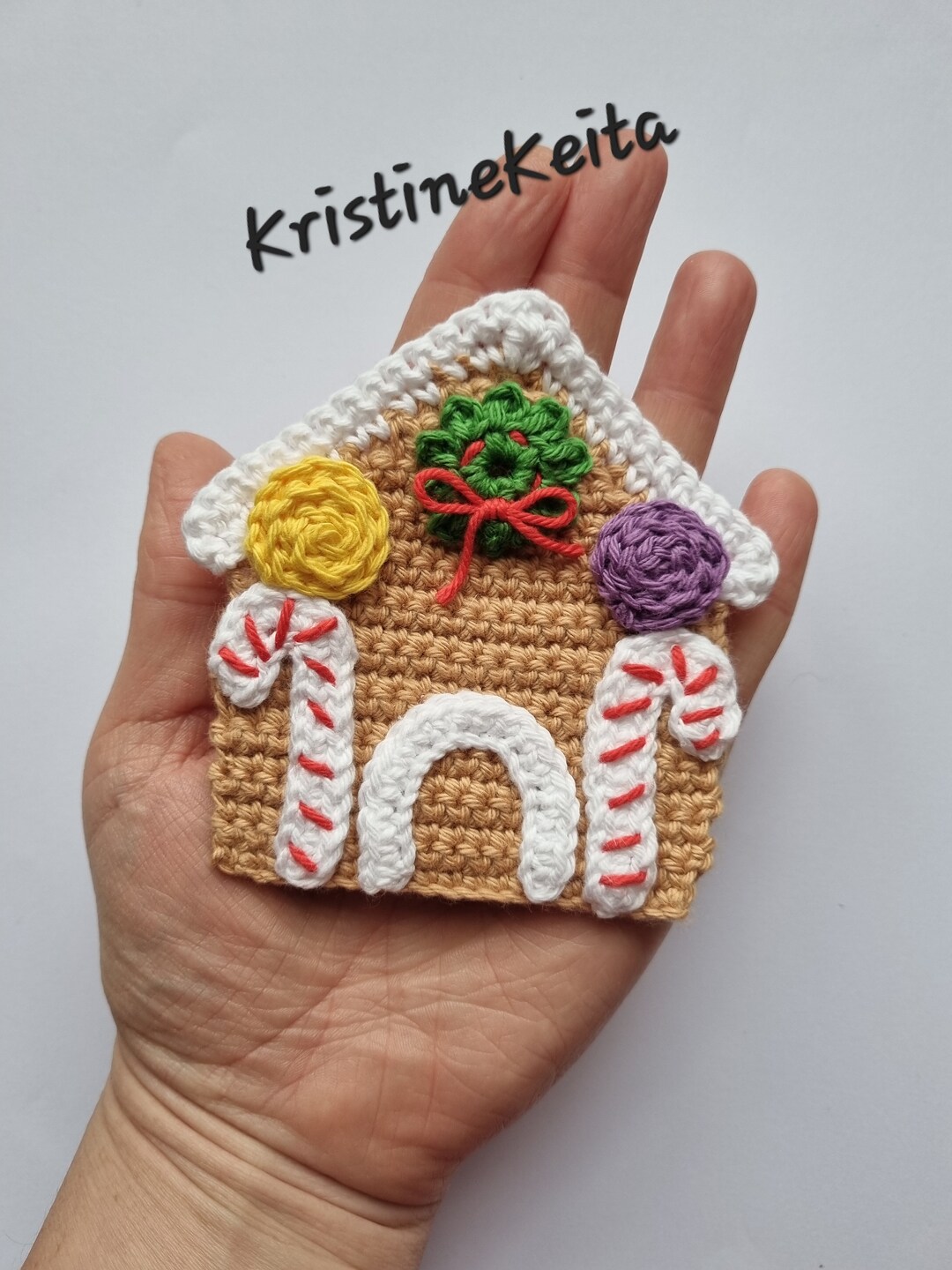 Gingerbread House Appliquecrochet Christmas - Etsy