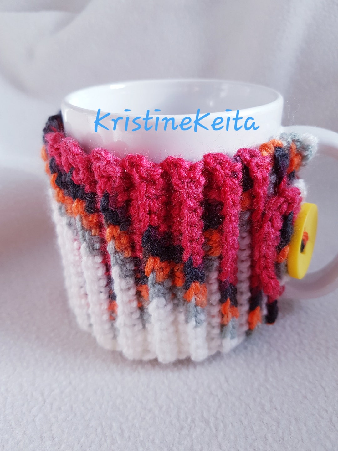 4 Hand Crocheted Mug Cosies,mug Cozy,cup Warmer,mug Cover,table Decor ...