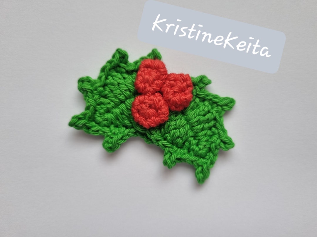 Crochet Holly Berry,holly Berry Appliques,holly Berry Motif ...