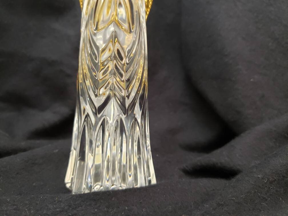 Crystal Angel With Golden Gossamer Wings by Gorham. Made in Germany ...