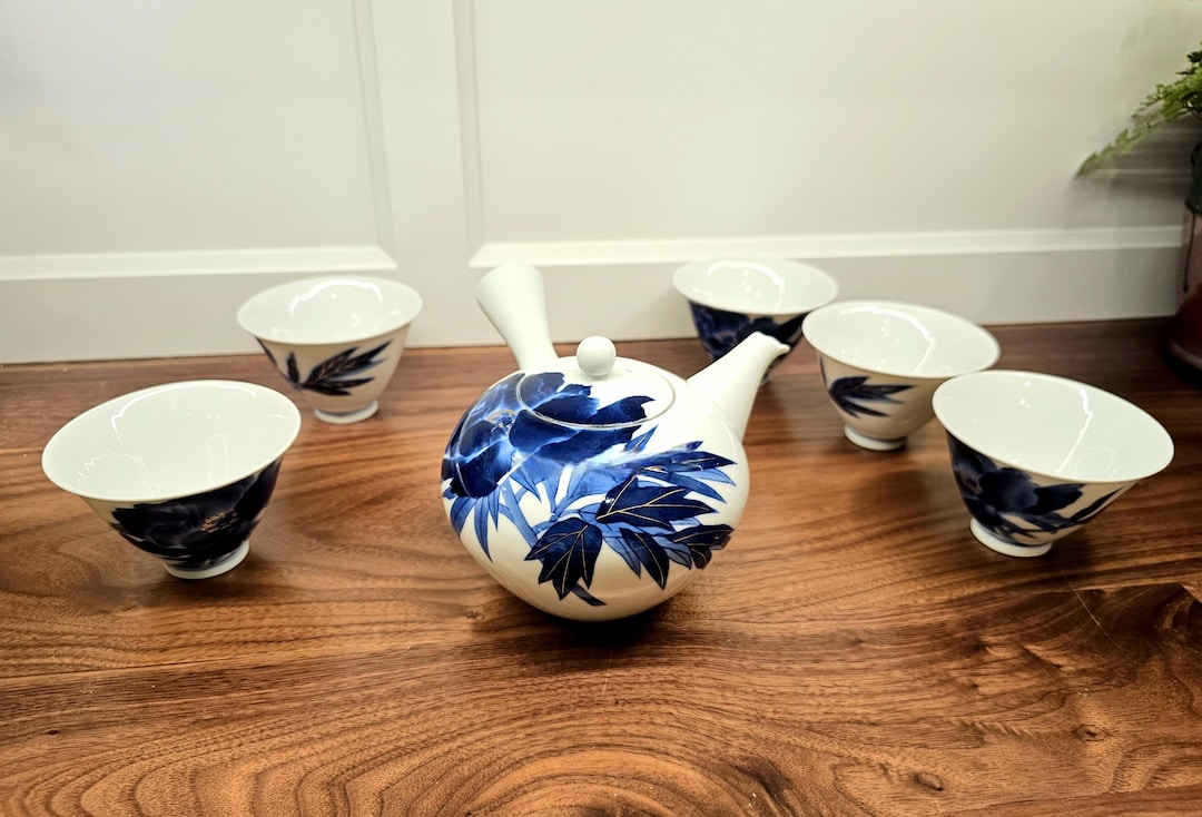Vintage Koransha Arita Tea Set. Kyusu Side Handle Teapot and 5 Cups ...