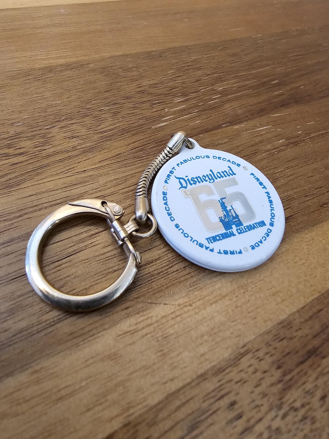 Vintage Walt Disney 10th Anniversary Key Chain. Celebrating Opening of ...
