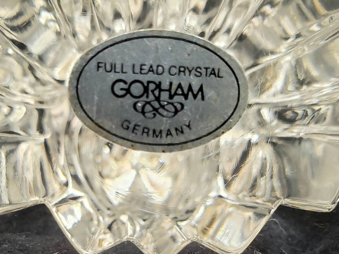 Crystal Angel With Golden Gossamer Wings by Gorham. Made in Germany ...