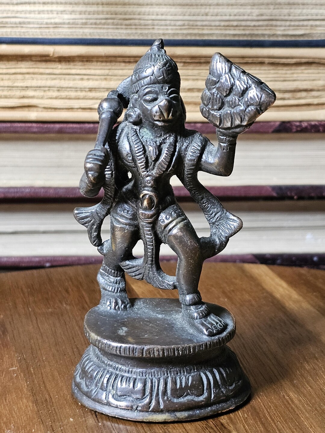 Vintage Solid Brass Lord Hanuman Statue. Age Appropriate Patena. Very ...