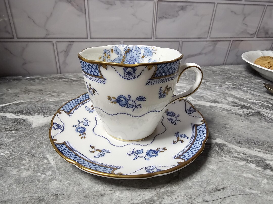 Royal Doulton Demitasse Tea Cup and Saucer With Gold Trim. Lowestoft ...