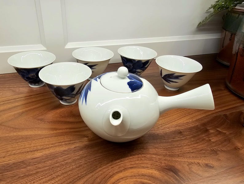 Vintage Koransha Arita Tea Set. Kyusu Side Handle Teapot and 5 Cups ...