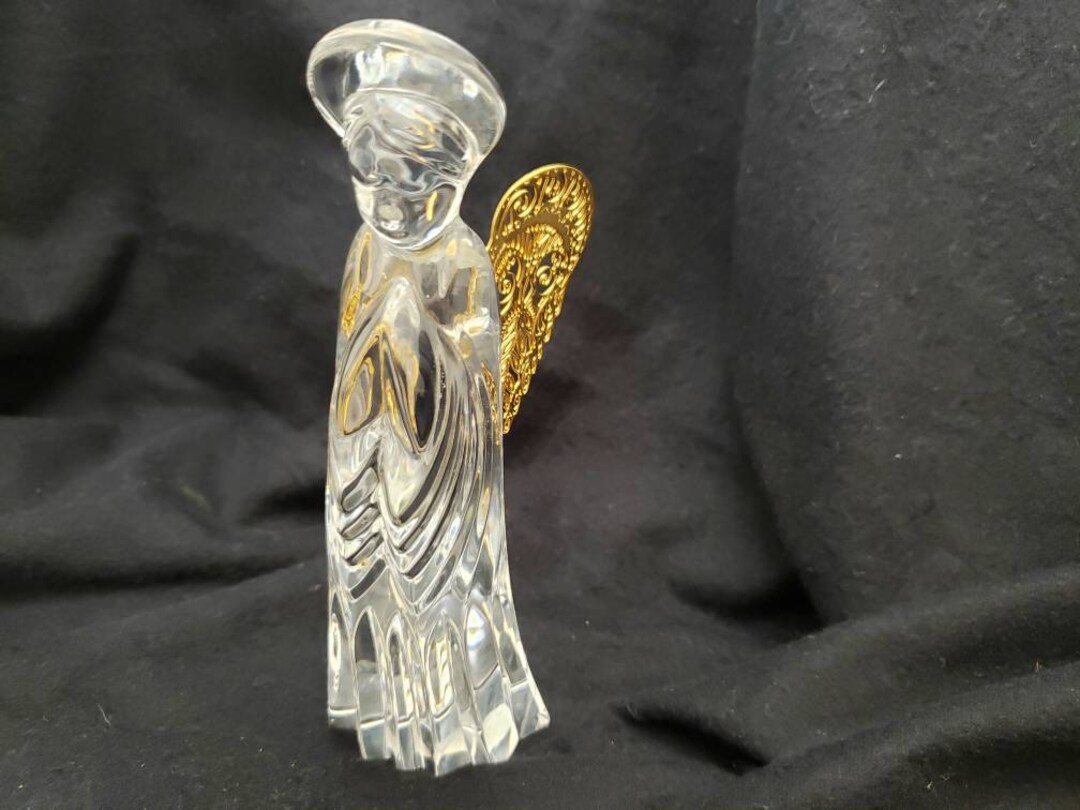 Crystal Angel With Golden Gossamer Wings by Gorham. Made in Germany ...