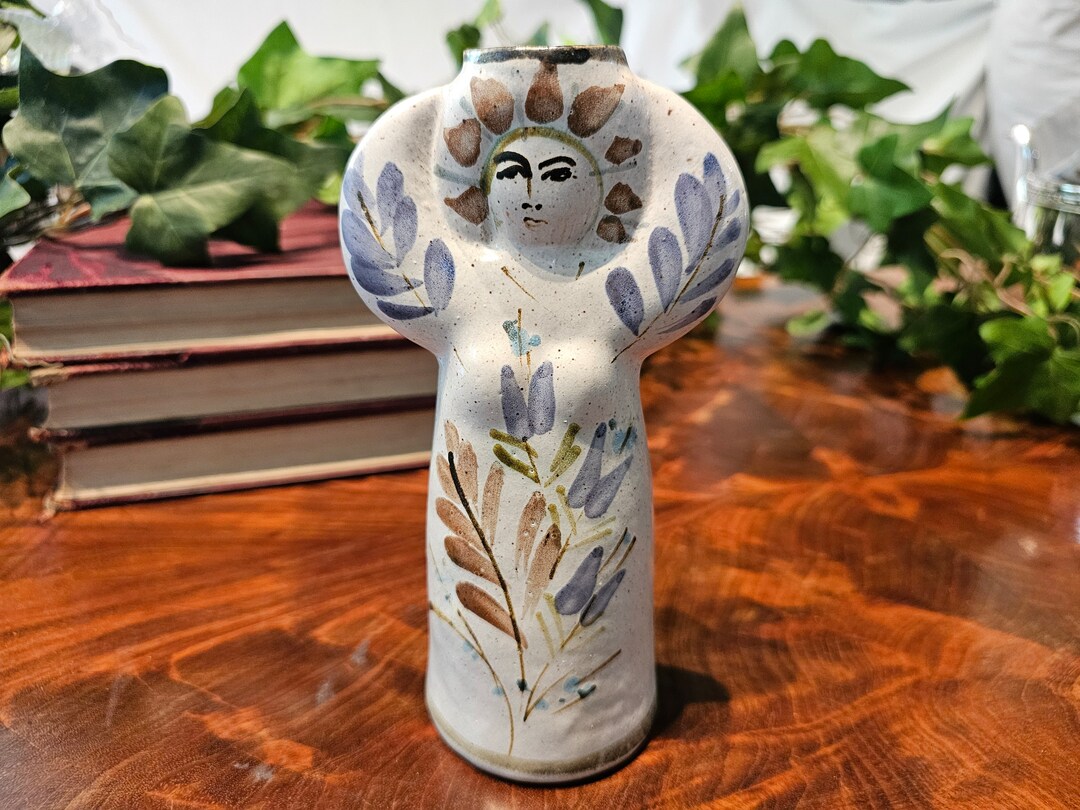 Human Figure Glazed Vase. Original Art. Signed. Vase, Home Décor. No ...