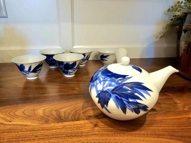 Vintage Koransha Arita Tea Set. Kyusu Side Handle Teapot and 5 Cups ...