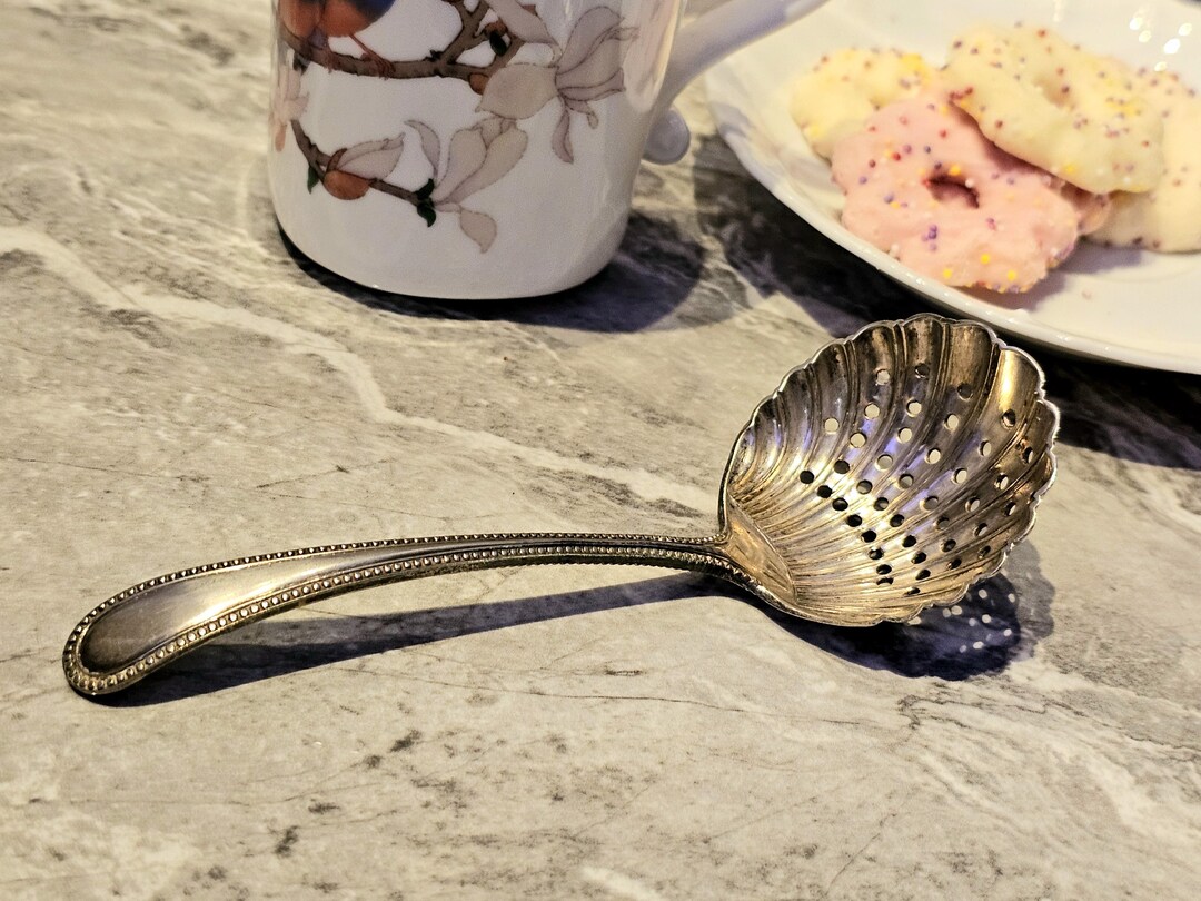 Vintage Large English Spoon Strainer With Scalloped Bowl. in Great ...