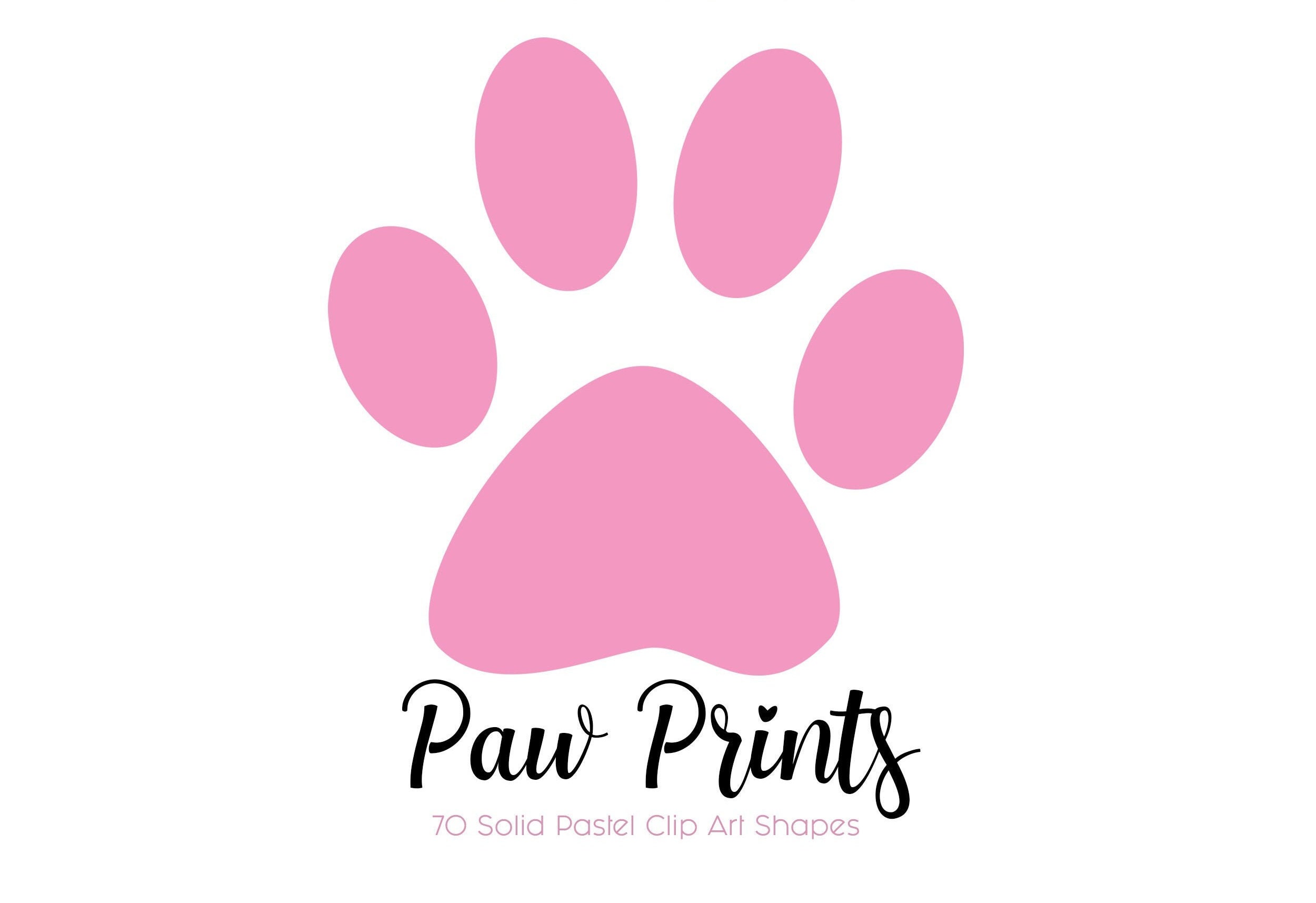 Pink Paw Print Clip Art