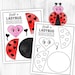 Valentines Day Craft Printable, Build a Ladybug for Kid, Kid's ...