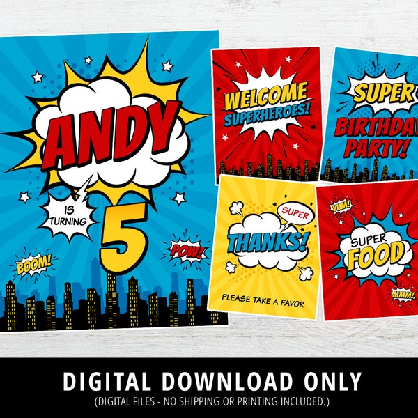 Superhero Printable - Etsy