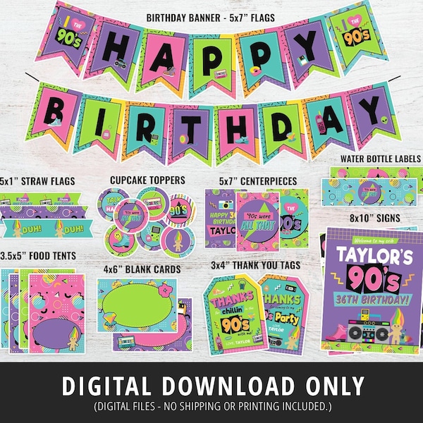90s Theme Party Decorations - Etsy