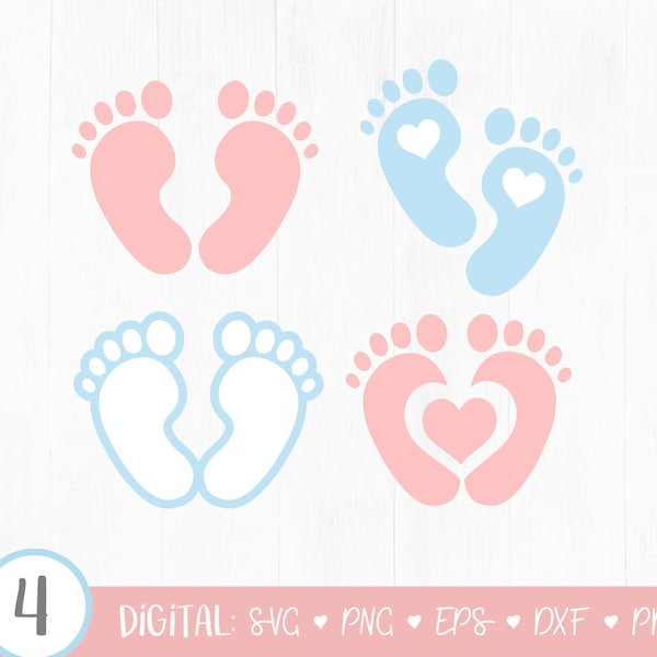Baby Feet Svg - Etsy