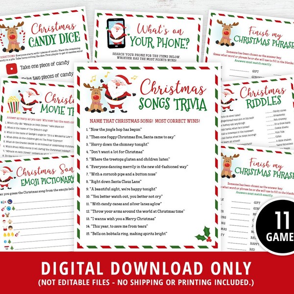 Christmas Games - Etsy