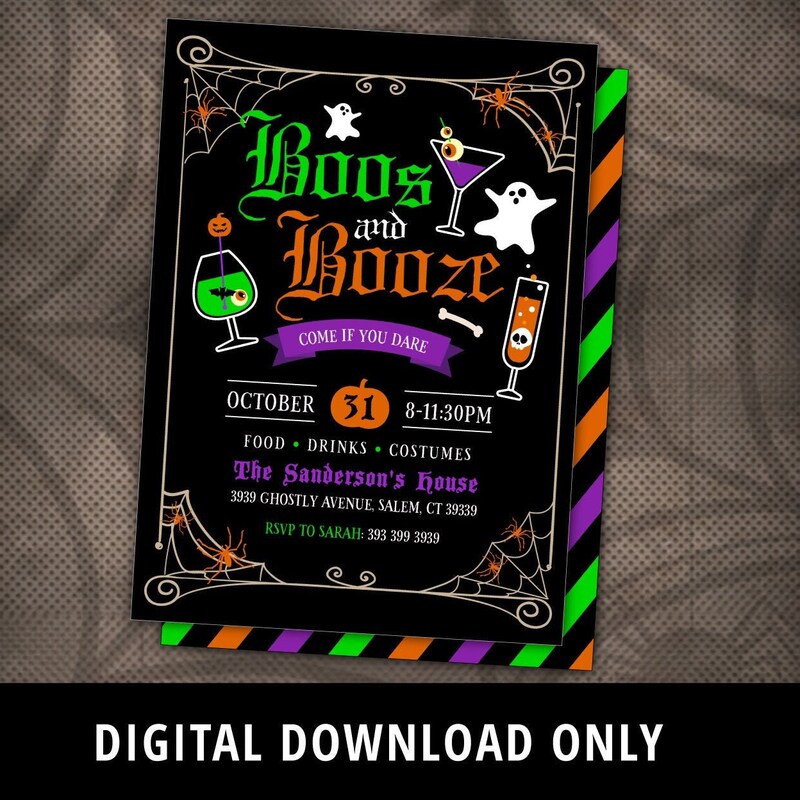 Boos and Booze Party - Etsy