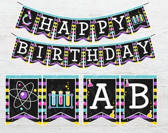 Science Birthday Banner | Etsy