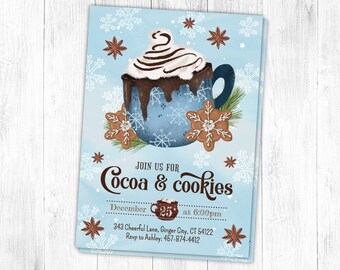 Hot Chocolate Party Invite - Etsy