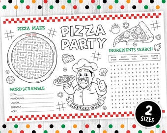 Pizza Coloring Page Printable - Etsy