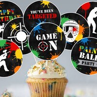 Paintball Party Personalized Birthday Cake Topper - Etsy