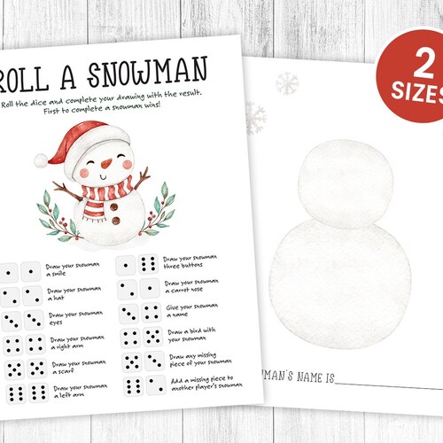 Printable Christmas Dice Game. Family Xmas Activity. Holiday - Etsy