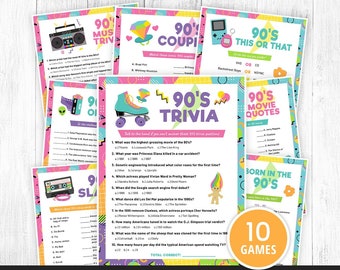 50s Games Bundle Printable, 50s Activities, 50s Party Games, 50s Trivia ...