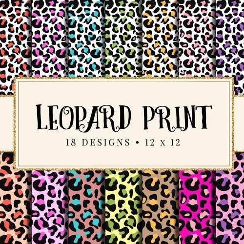 Leopard Cheetah Print Seamless Digital Paper Set of 18 - Etsy