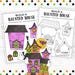 Halloween Paper House Coloring Set, 3D Haunted House, Spooky Paper ...