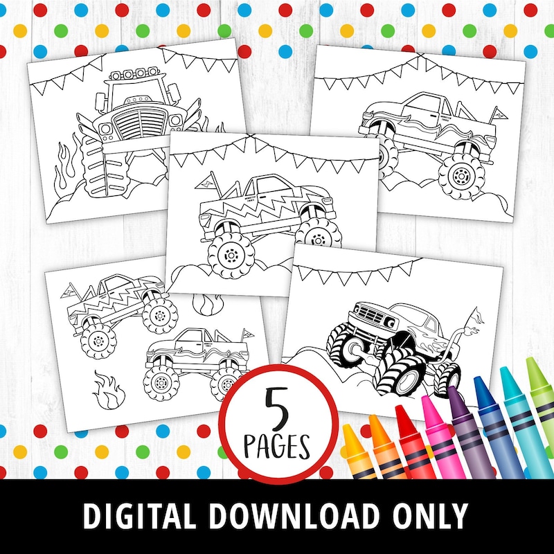 Monster Truck Themed Games - Etsy