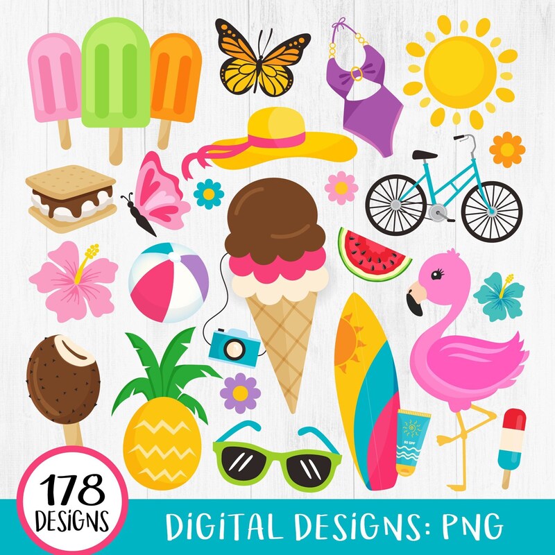 Popsicle Clipart - Etsy