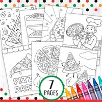 Pizza Coloring Page | Pizza Activity Page | Digital Printable | Pizza ...