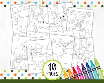 Woodland Forest Animals Coloring Pages, Woodland Animals Coloring Pages ...