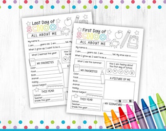 Back to School Printable, Back to School Questionnaire, First Day of ...