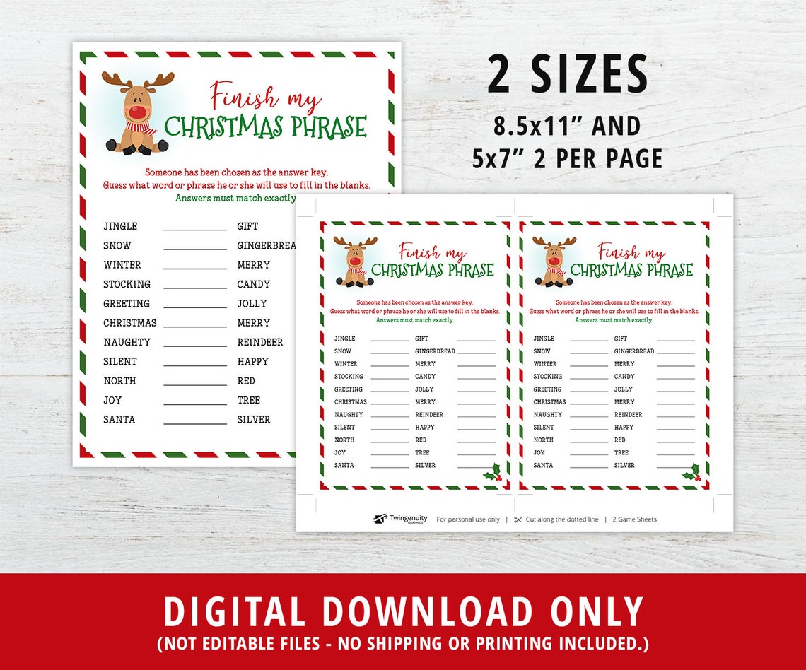 Christmas Games Bundle Printable, Christmas Activities, Christmas Party ...