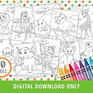 Safari Animals Game Printable Bundle, Safari Activity Pages, Safari ...