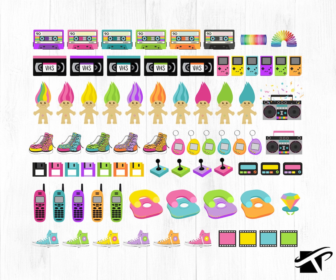 90's Clipart 90s Clipart Bundle 1990 90s Party Retro - Etsy Australia