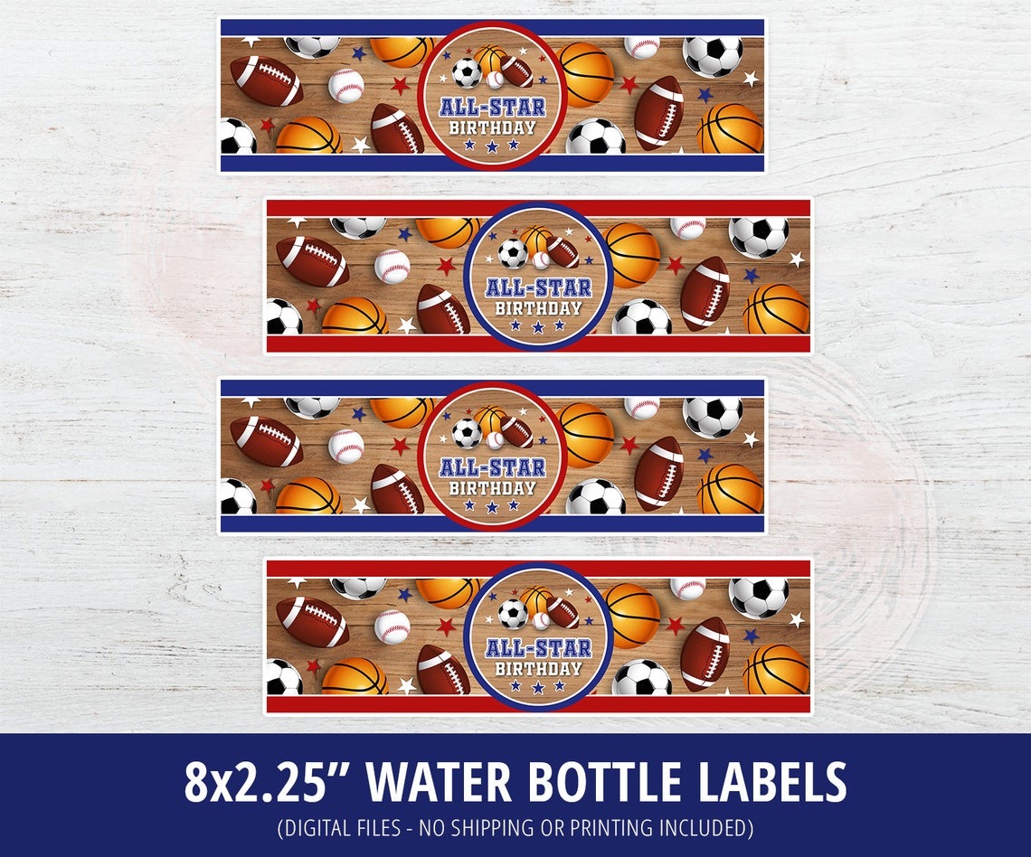 Sports Birthday Party Decorations All-Star Sports Party | Etsy