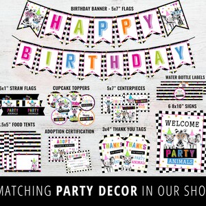 Party Animals Party Banner, Party Animals Birthday Banner, Printable ...