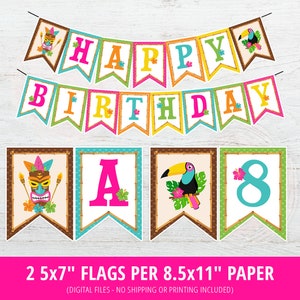 Printable Luau Party Decor, Luau Party Birthday Decorations, Hawaiian ...