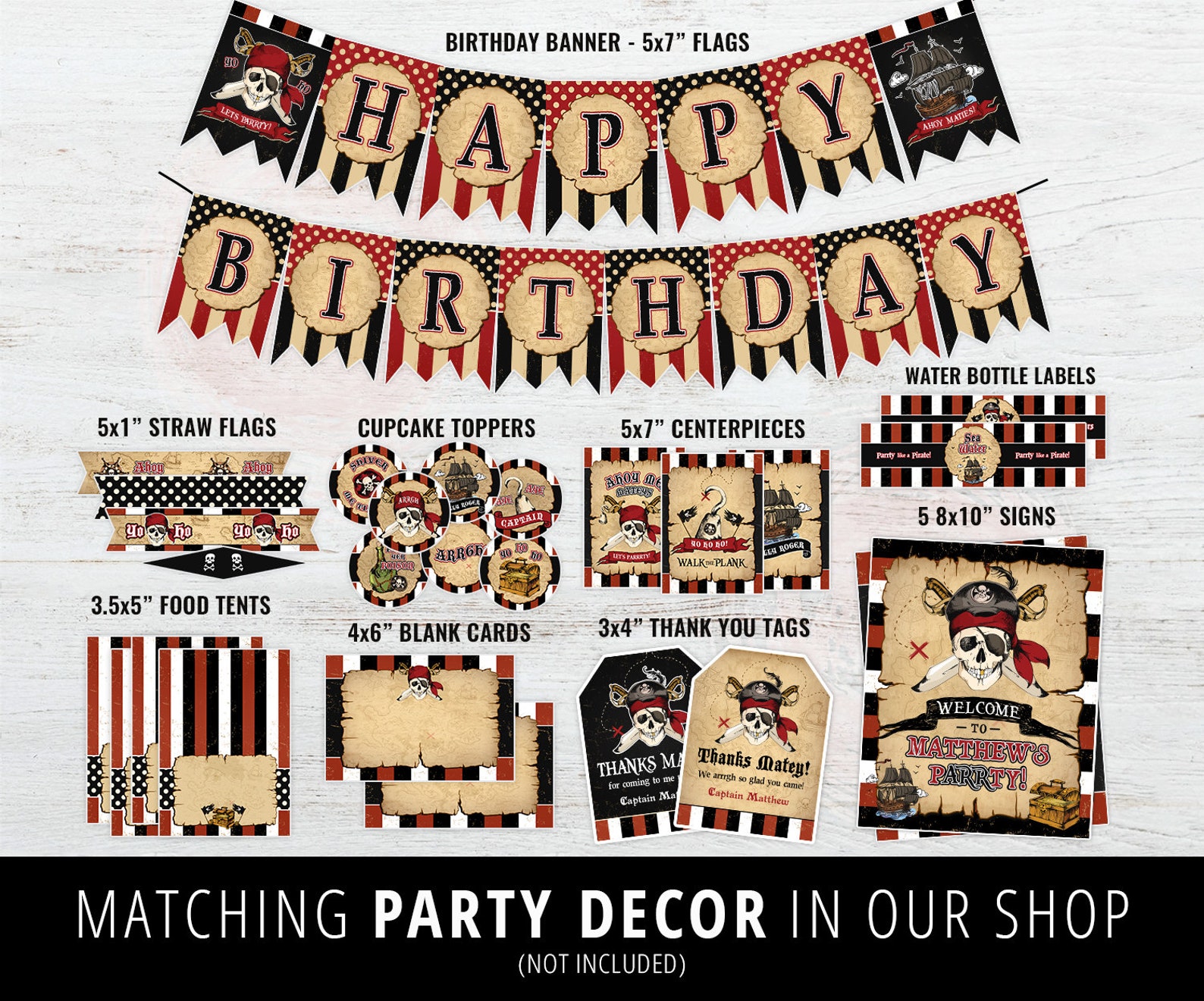 Pirate Party Signs Pirate Birthday Decor Pirate Decorations - Etsy