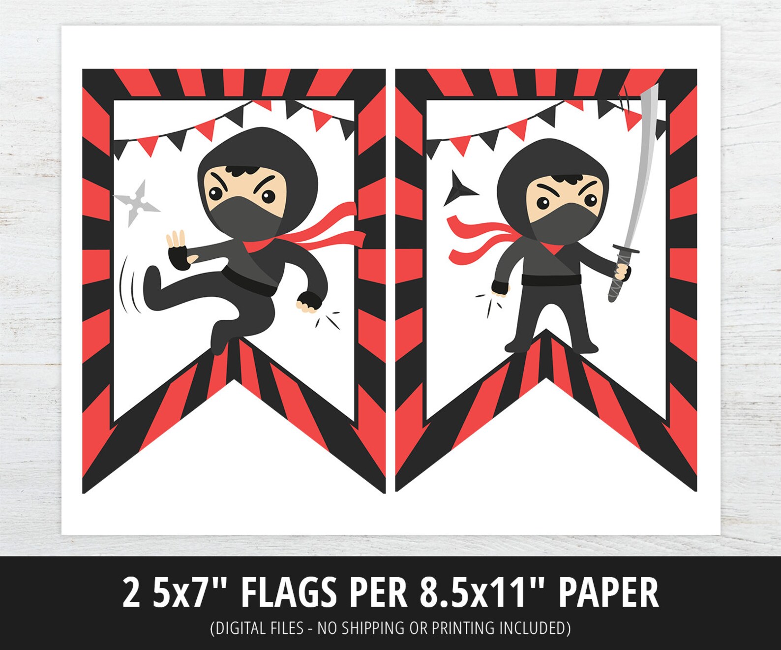 Ninja Banner Ninja Birthday Banner Party Karate Birthday - Etsy