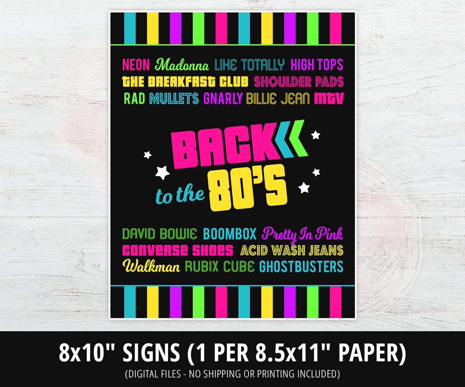 80s Party Signs, 80s Birthday Signs, 80s Party Decor, 80s Party, 80s ...